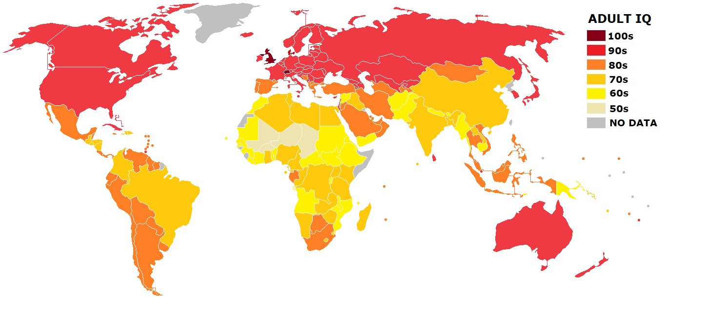 Worldwide IQ estimates based on education data « NotPoliticallyCorrect